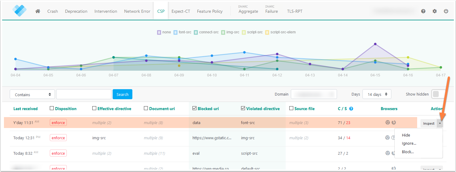 Managing Ignore and Block Rules